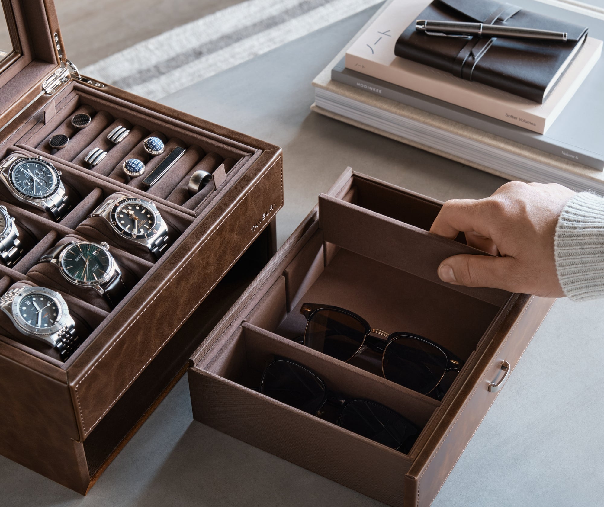 TAWBURY Watch Boxes & Watch Travel Cases - Watch Display Cases for Men